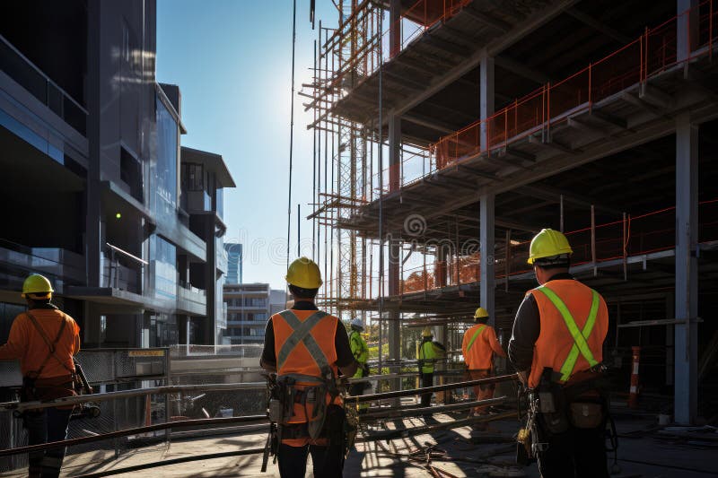 Urban Construction Team Underscores Secure Practices, Making Safety a Top Priority Stock Photo ...