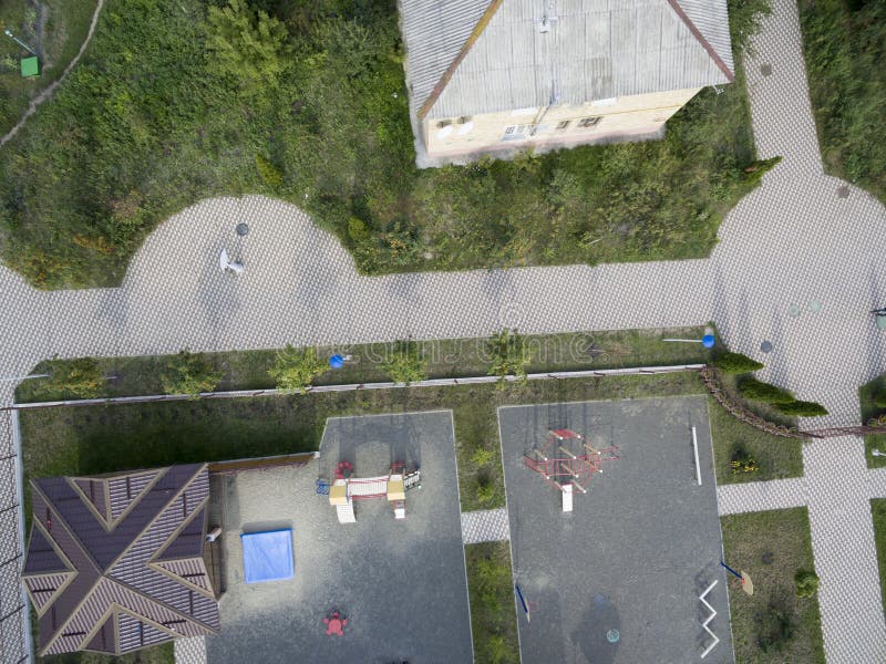 Urban Courtyard, High-rise Building Stock Image - Image of auto ...