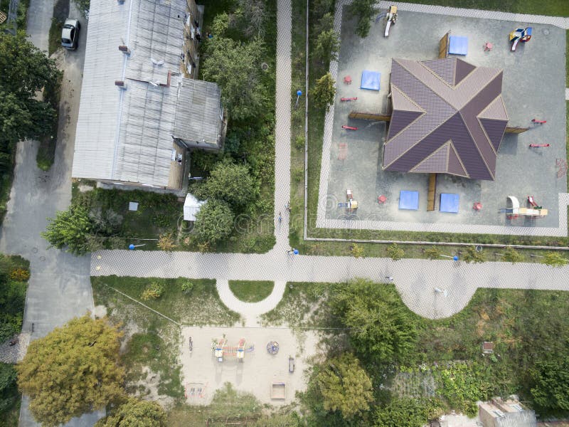 Urban Courtyard, High-rise Building Stock Image - Image of neighborhood ...