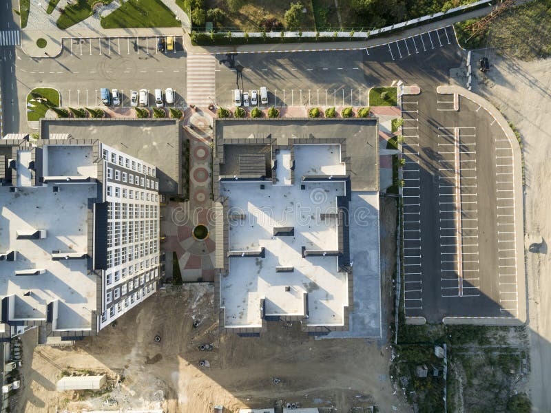 Urban Courtyard, High-rise Building Stock Image - Image of ...