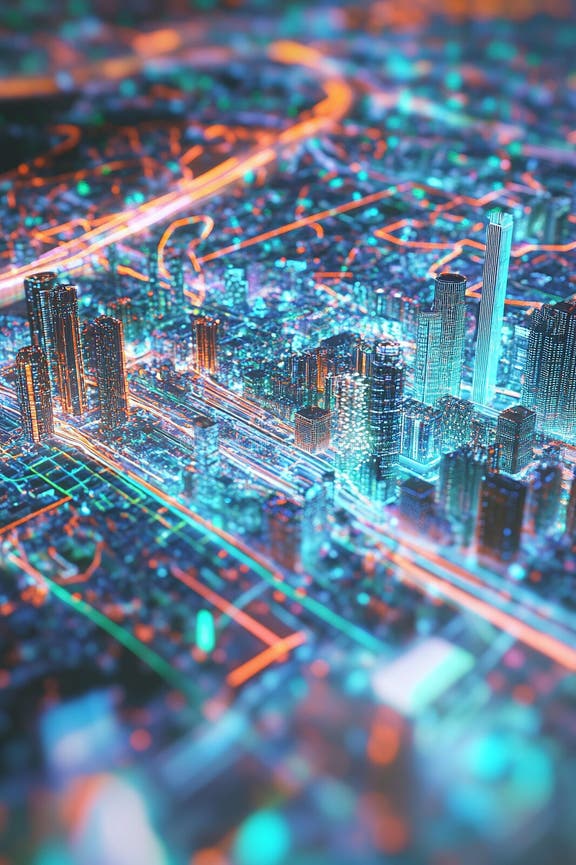 An Urban 3D Map Displaying Live GIS Data with Dynamic Network Overlays ...