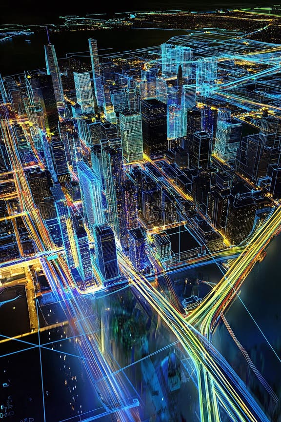 An Urban 3D Map Displaying Live GIS Data with Dynamic Network Overlays ...