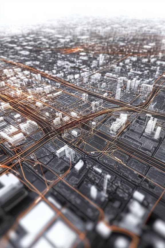 An Urban 3d Map Displaying Live Gis Data With Dynamic Network Overlays