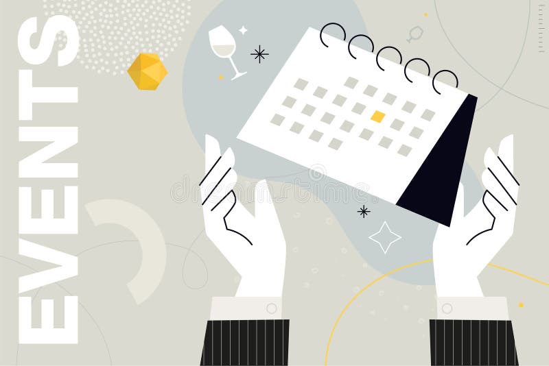 Business Concept Illustration. Vector Illustration of Event, Schedule ...