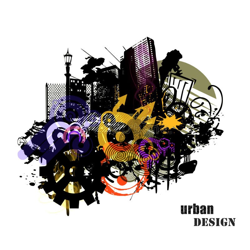 Urban design illustration stock illustration. Illustration of abstract ...