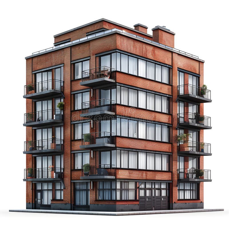 Urban Design with Plantfilled Balconies on a Rectangular Tower Block ...