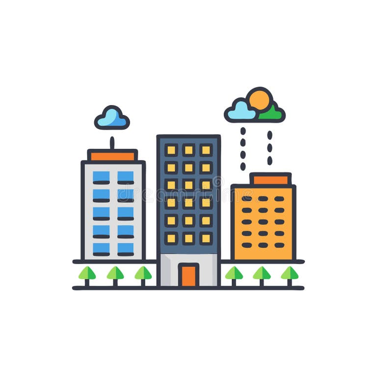 Urban Development Icon for City Growth Stock Image - Illustration of ...