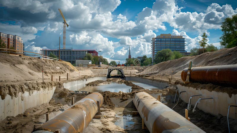 Urban Development and Infrastructure Expansion, a Construction Site ...