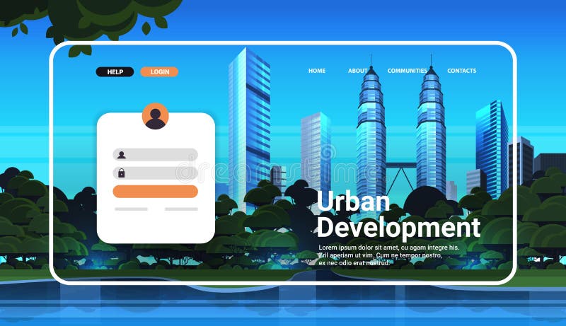 Urban Development stock illustration. Illustration of center - 10592408