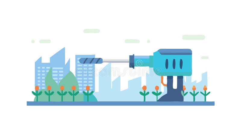 Urban Drilling Worker, City Construction, Vector Design Generative AI ...