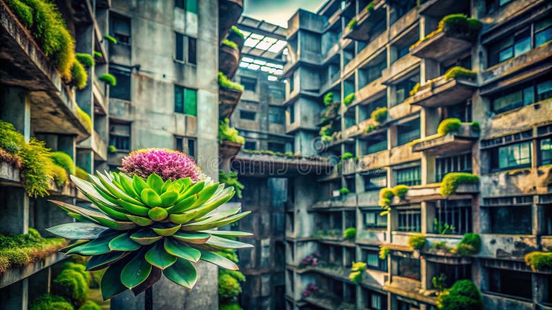 Urban EcoConnection a Geometric Botanical Profile Showcasing ...