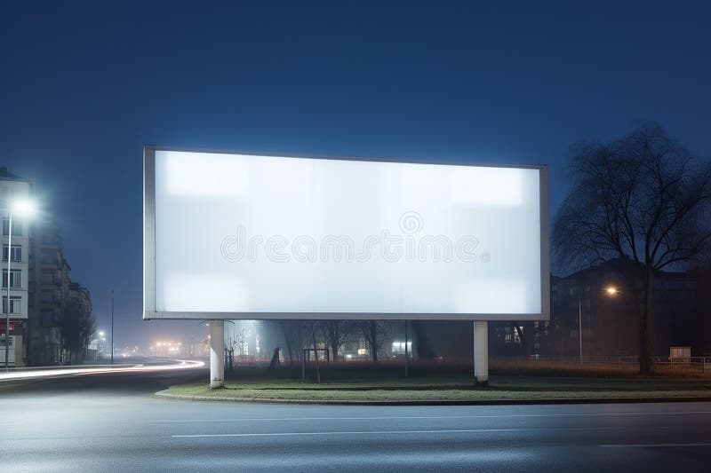 Urban Elegance: White Lightbox Billboards Advertisement in Unique ...