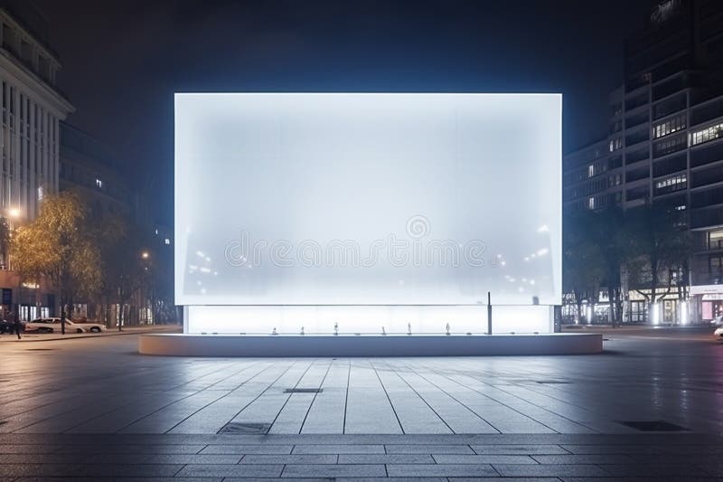 Urban Elegance: White Lightbox Billboards Advertisement in Unique ...