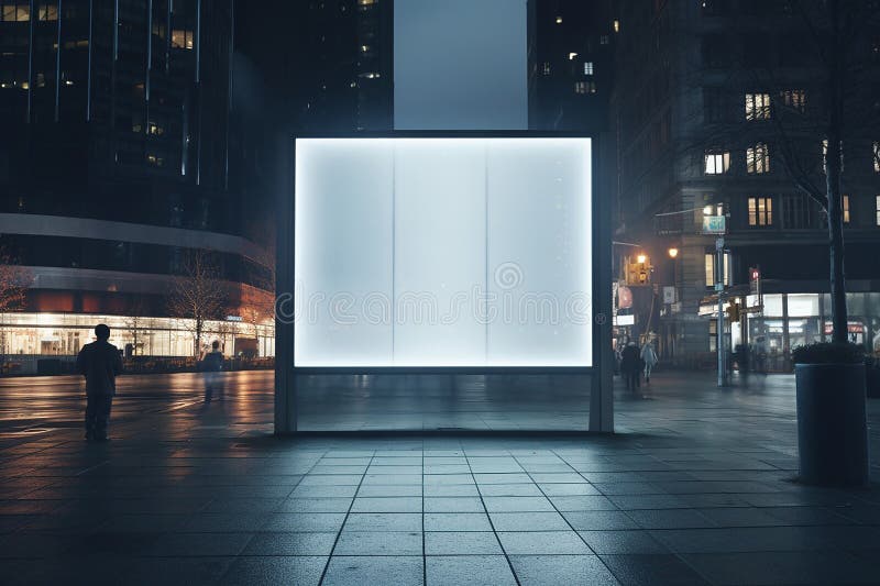 Urban Elegance: White Lightbox Billboards Advertisement in Unique ...