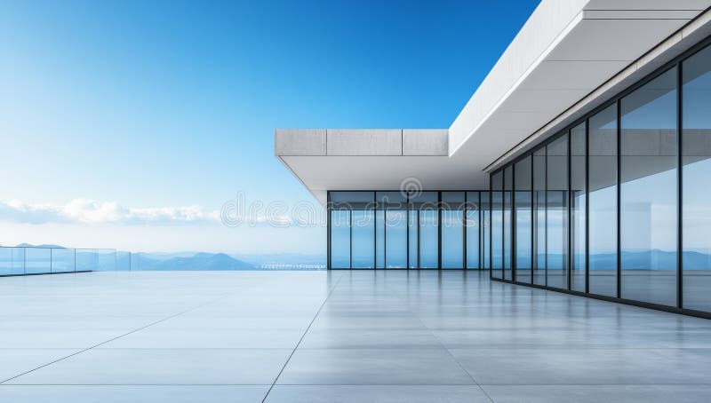 In an Urban Environment, Modern Architecture and Minimalist Design are Highlighted through a ...