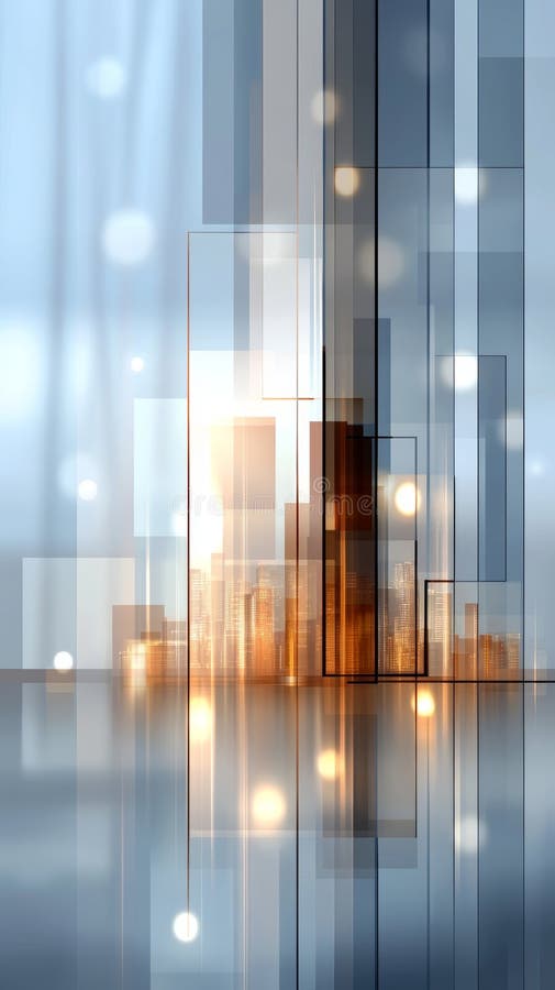 Urban Evolution Depicted through Abstract Angular Lines Illuminated by ...