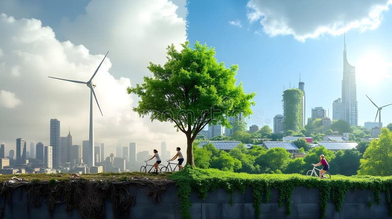 Urban Evolution stock illustration. Illustration of skyscraper - 357044413