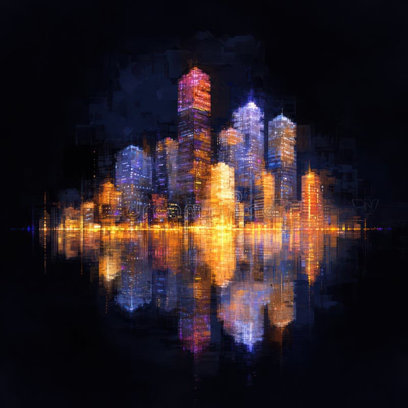 Urban Evolution: Vibrant Cityscape of Growth and Innovation Stock ...