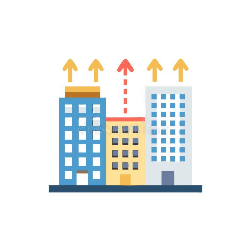Urban Expansion Icon for Growth Planning Stock Illustration ...