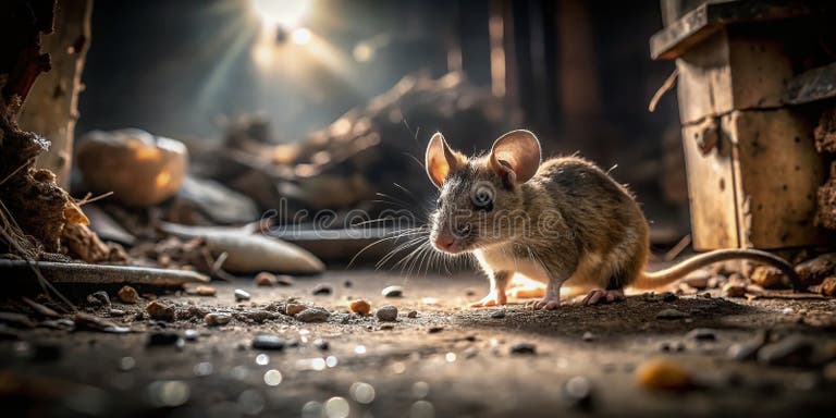 Urban Exploration a Tiny Mouse Navigates a Decaying Abandoned Building ...