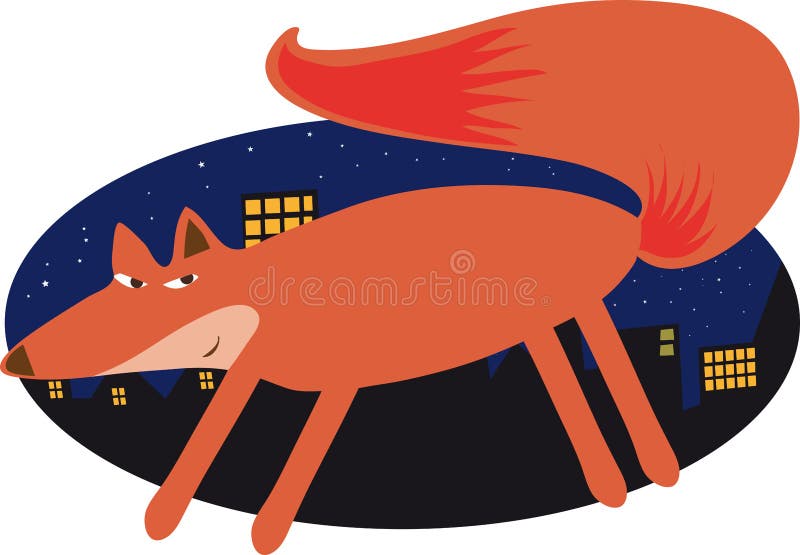 Urban Fox stock vector. Illustration of stylised, quiet - 49176945