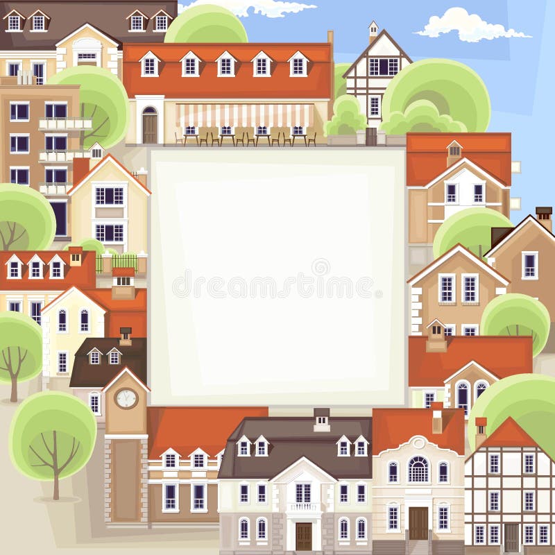 Urban Frame , Vector Drawing Stock Vector - Illustration of building ... Urban Frame , Vector Drawing Stock Vector - Illustration of building ...