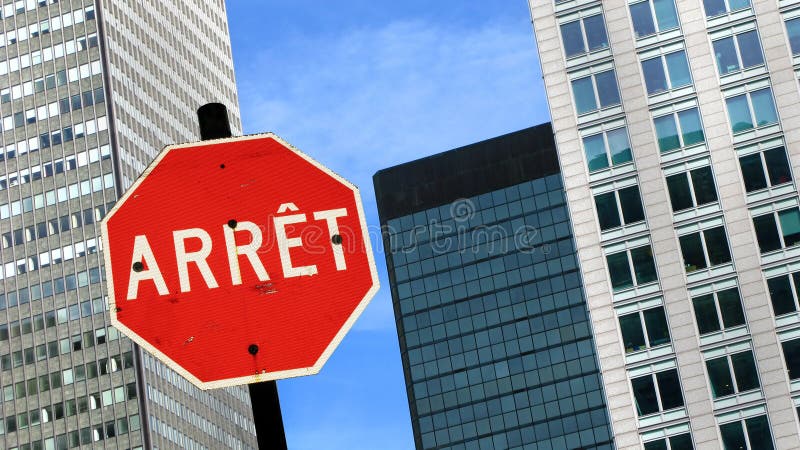Urban French stop sign stock photo. Image of arret, language - 11696014