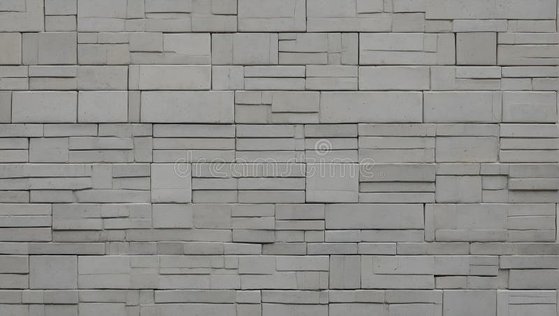 Urban Geometry: Cement Block Wall Design. AI Generate Stock ...