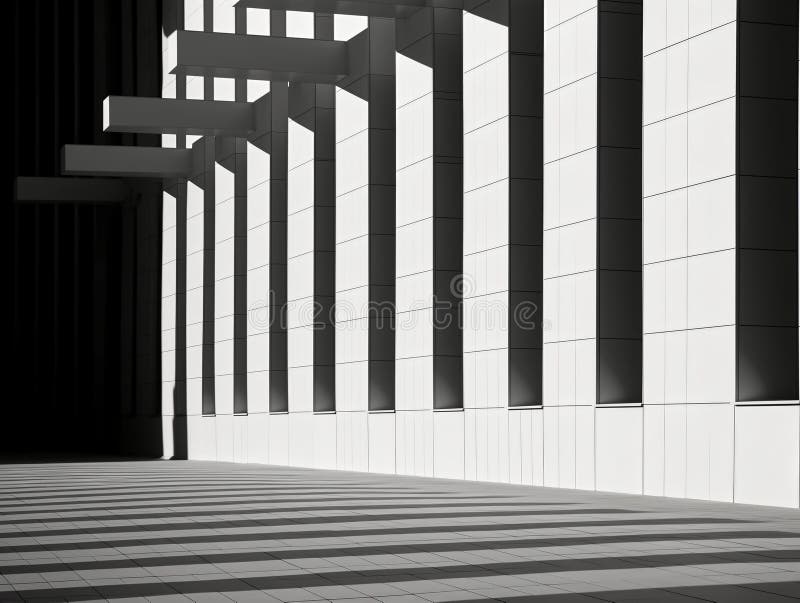 Urban Geometry through Minimalist Lines and Shadows Stock Illustration ...