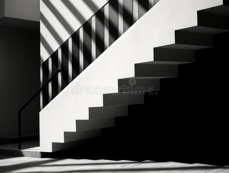 Urban Geometry through Minimalist Lines and Shadows Stock Illustration ...