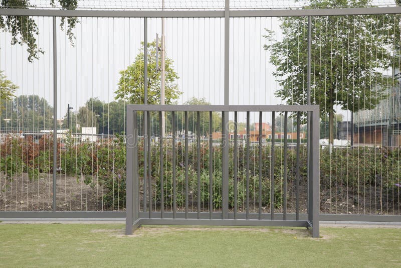 Urban Goal in City Setting stock image. Image of football - 87879365