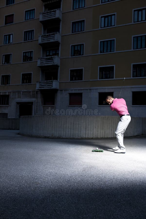 Urban golf stock photo. Image of playing, playingm, outdoors - 25240972