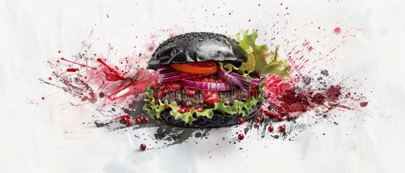 Urban Graffiti Style Burger Isolated on White. Hand Drawn Modern ...