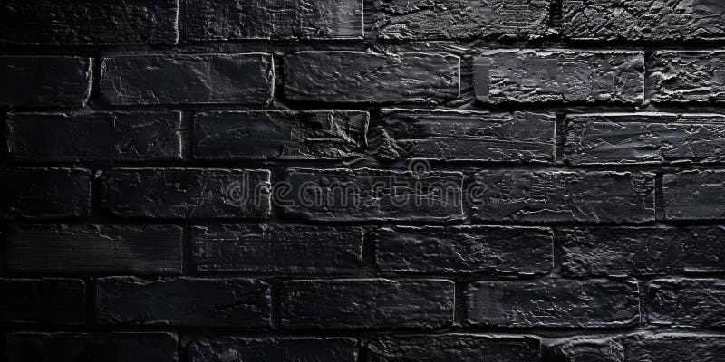 Urban Grit. Black Brick Wall Background Concept Stock Illustration ...