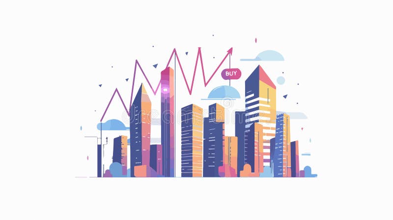 Urban Growth Chart with Increasing Building Height Stock Vector ...