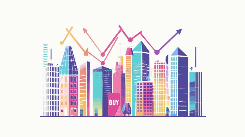 Urban Growth Chart with Increasing Building Height Stock Vector ...