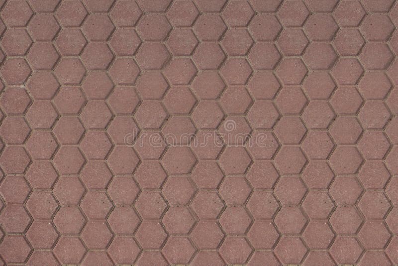 Urban Hexagon, Reddish Floor Plates Pattern. Stock Image - Image of ...