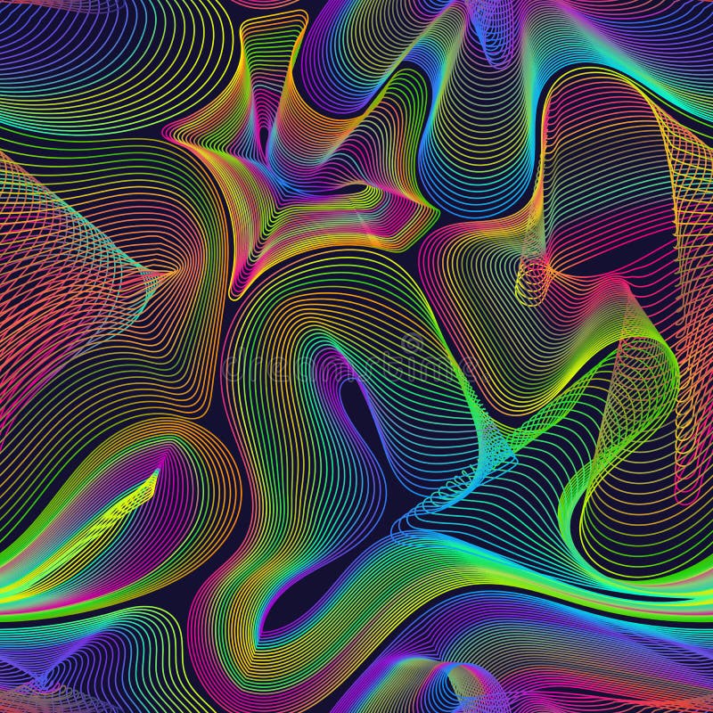 Chaotic Holographic Seamless Pattern. Swatch of Iridescent Shapes of ... Chaotic Holographic Seamless Pattern. Swatch of Iridescent Shapes of ...