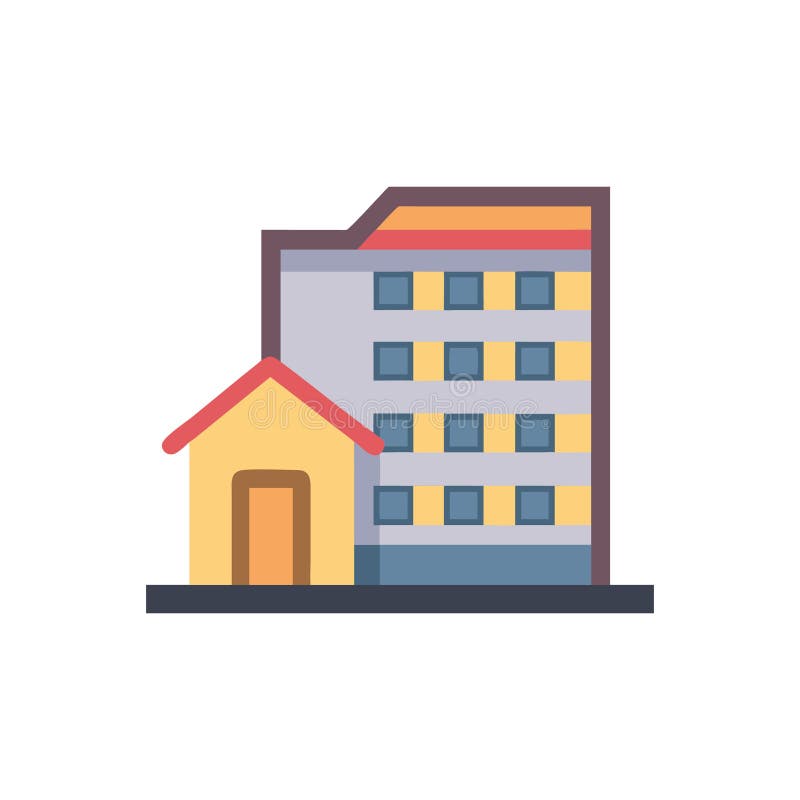 Urban Housing Icon for Development Stock Illustration - Illustration of ...