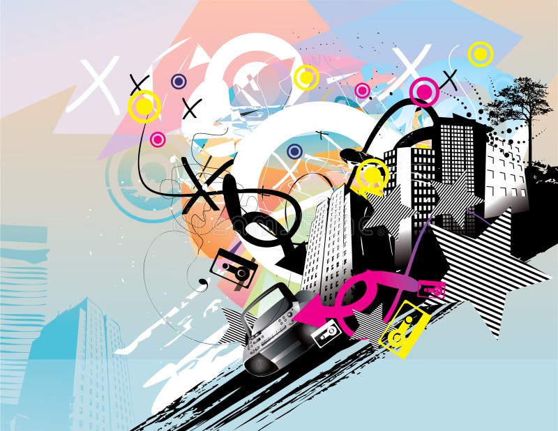 Urban illustration stock vector. Illustration of urban - 18353814