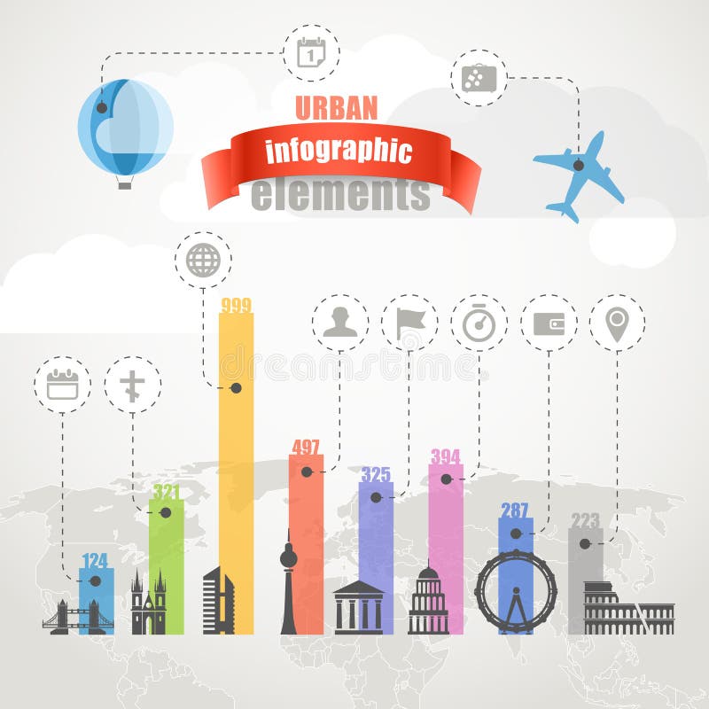 Urban infographic elements stock vector. Illustration of classic - 32410922