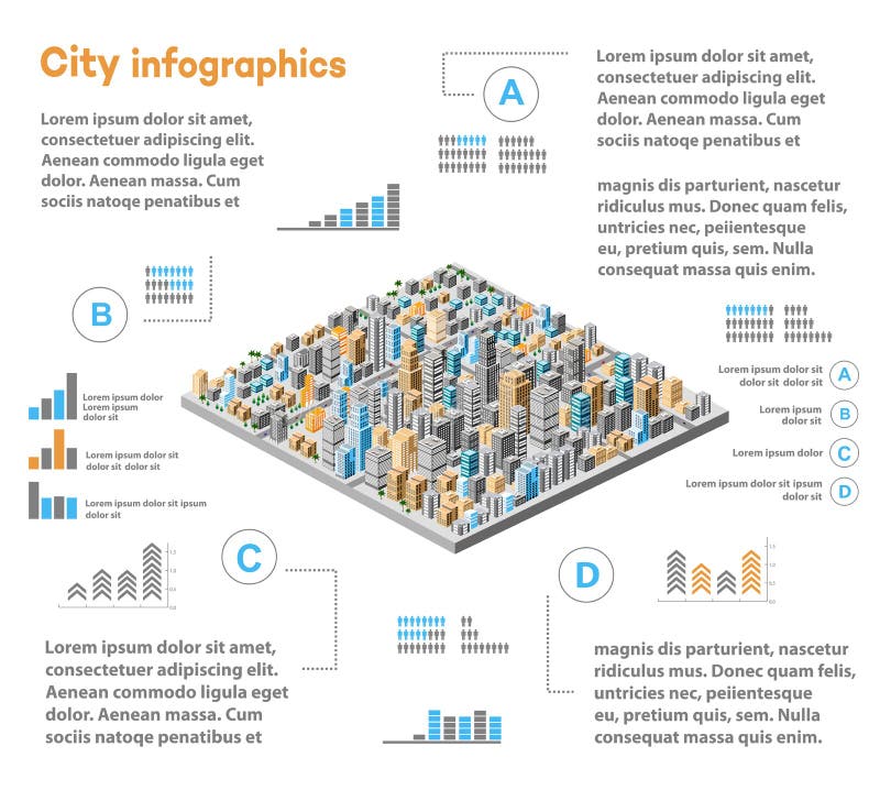 Urban infographics city stock vector. Illustration of info - 78669397