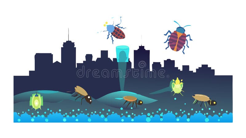 Urban Insect Infestation, City Pest Problem, Vector Design Generative ...