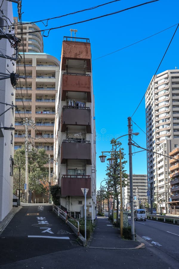 Urban Intersection with Buildings and Vehicular Traffic, Tokyo Dec 6 ...