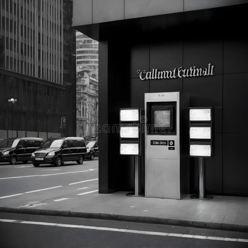 Urban Intersection with Electronic Display Stock Image - Image of ...