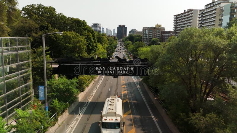 An Urban Intersection Featuring Traffic Lights Along with Various ...