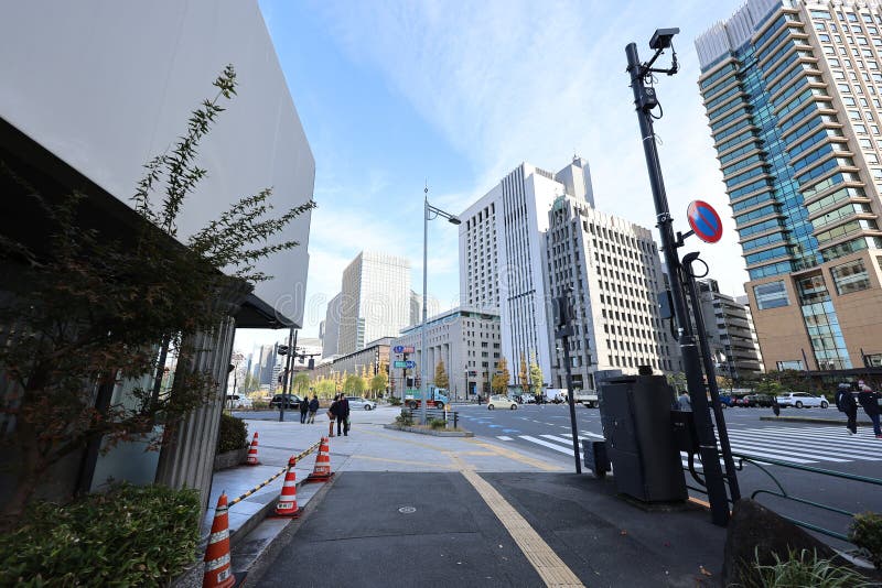 Urban Intersection Surrounded by Modern Skyscraper Dec 5 2024 Editorial ...