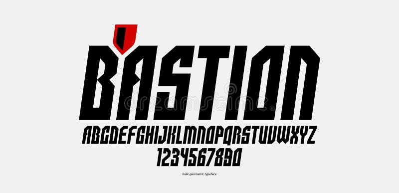 Urban Italic Massive Geometric Font for Logos and Emblems, Minimal ...