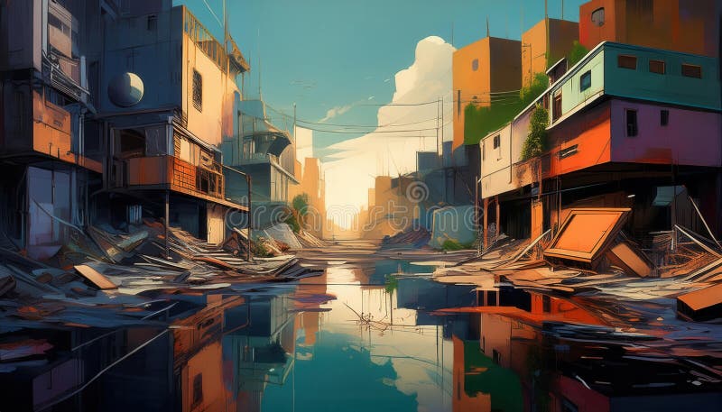 Urban Landscape in Need of Cleanup Stock Photo - Image of environment ...