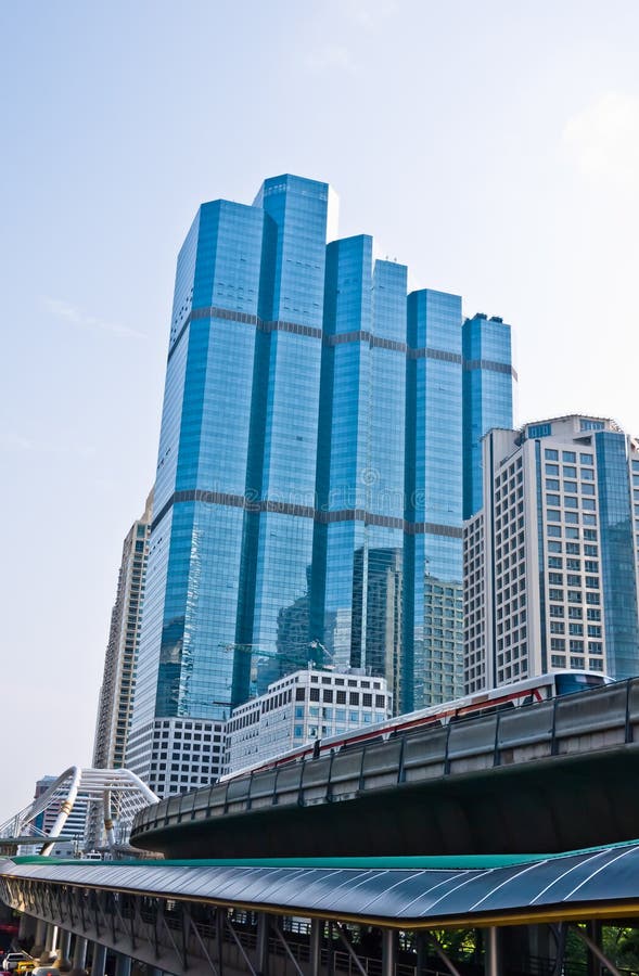 Urban life in CBD area stock image. Image of glass, condominium - 28951759